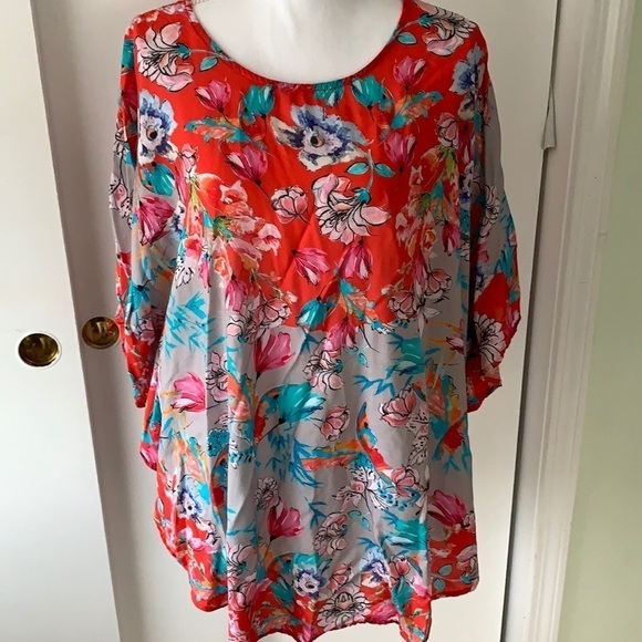 Tolani | Tops | Tolani Collection Floral Modal Poncho Style Top Xl ...